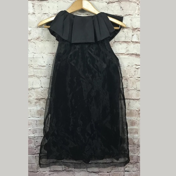 Ryu | Dresses | Ryu Black Dress Medium Semiformal Boutique Rosette ...